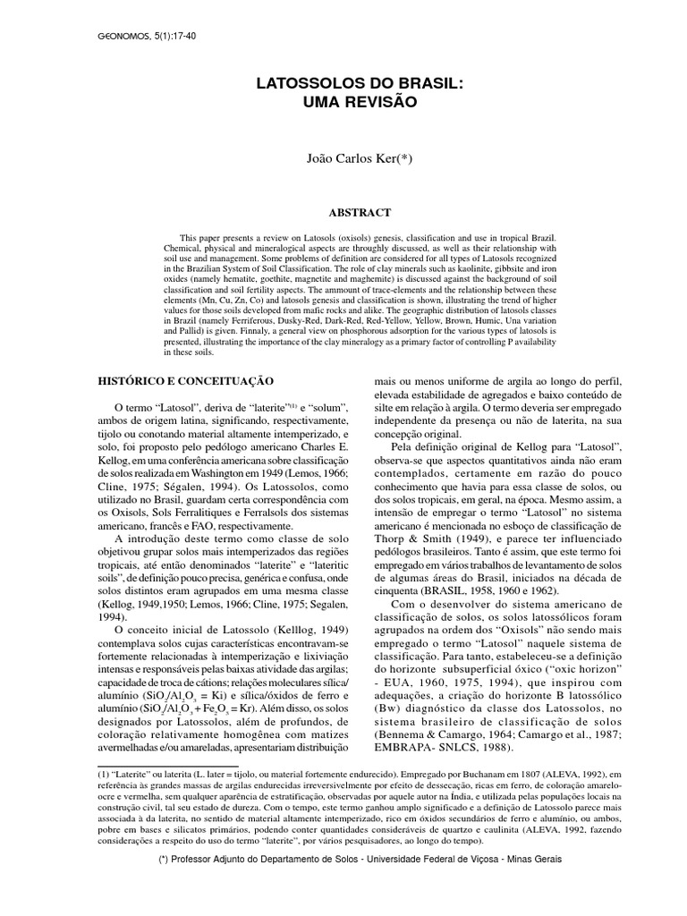 Latossolos Do Brasil Uma Revisao | PDF | Solo | Geociências