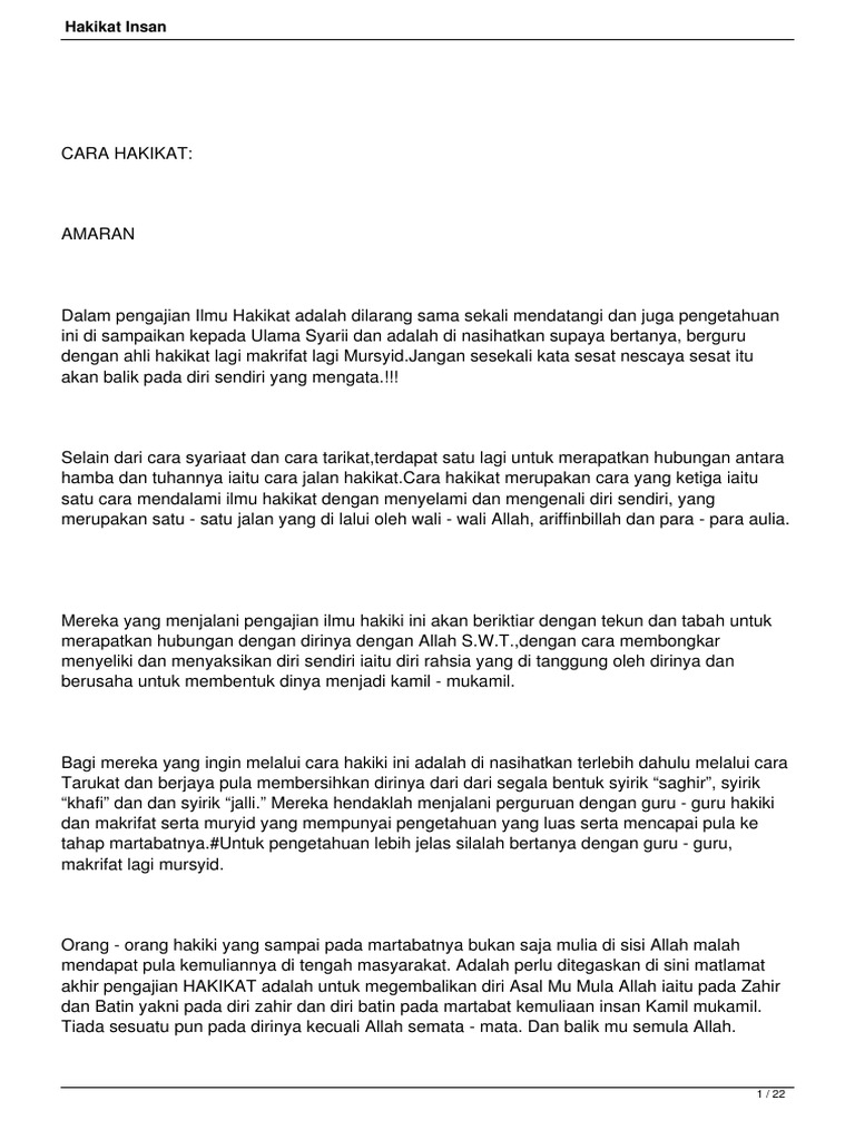 Hakikat Insan | PDF