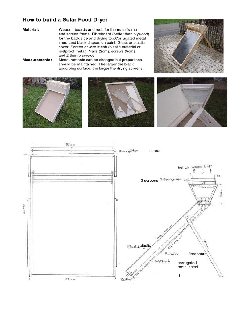 Build Your Own Solar Food Dryer | PDF