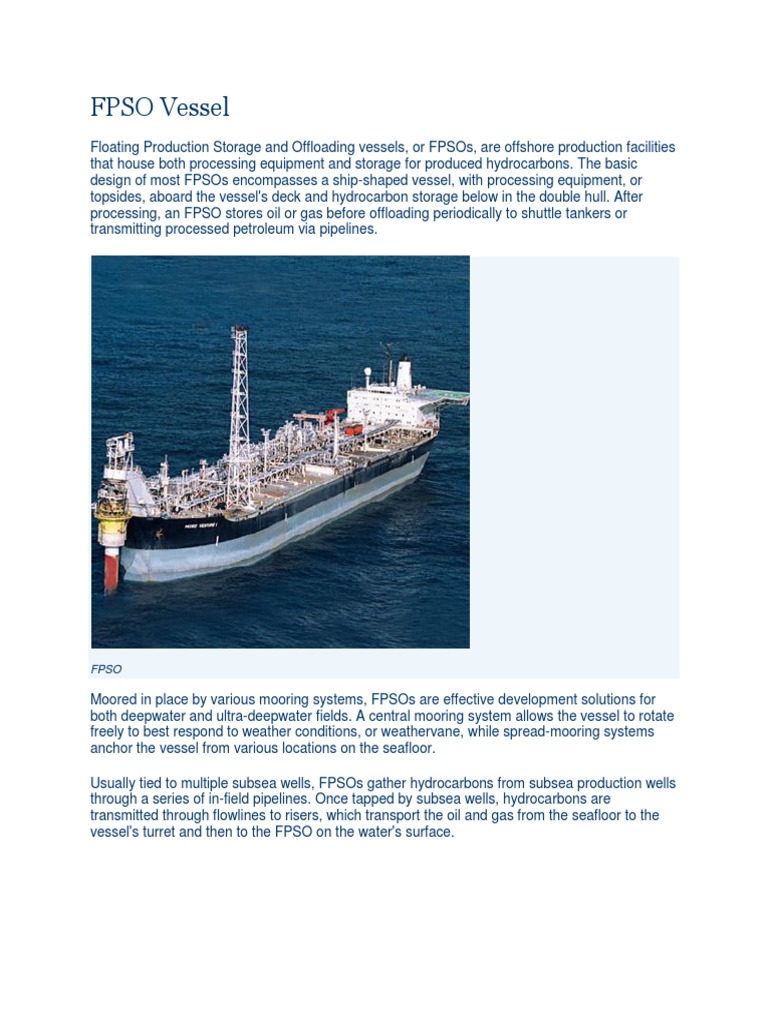 FPSO Vessel | PDF