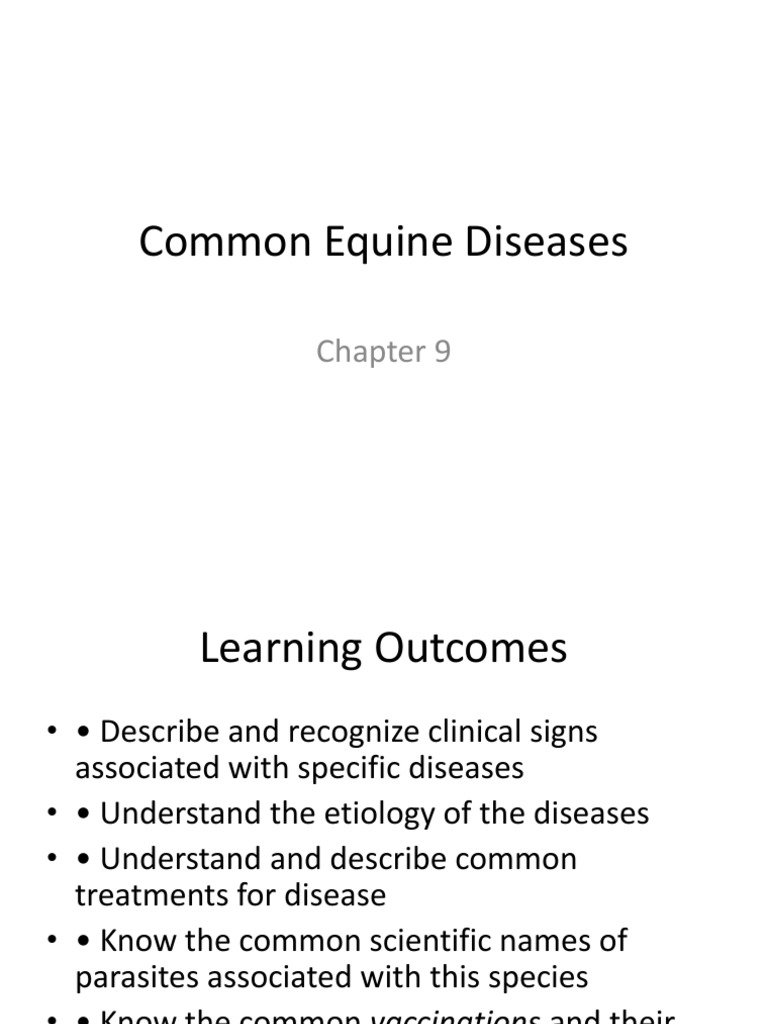 Equine Diseases | PDF | Virus | Infection