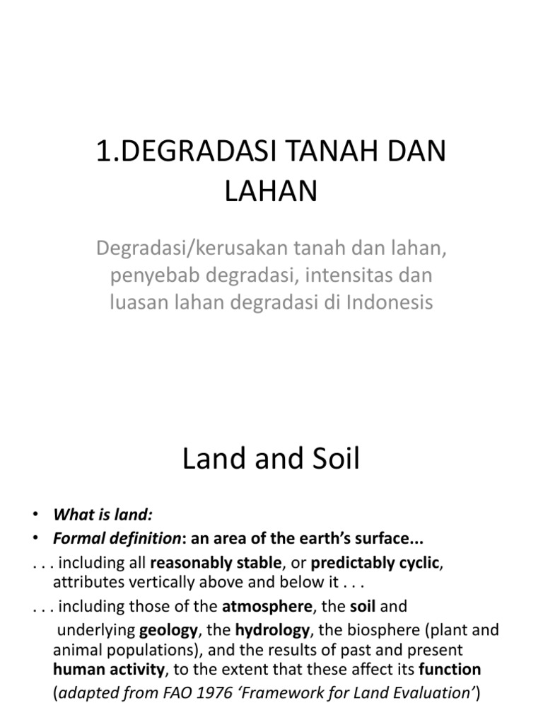 Degradasi Tanah Dan Lahan | PDF | Environmental Degradation | Soil