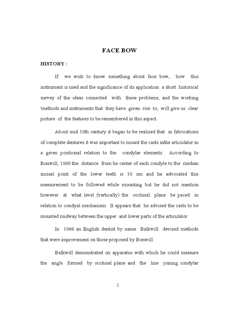 FACE BOW / Orthodontic Courses by Indian Dental Academy | PDF ...