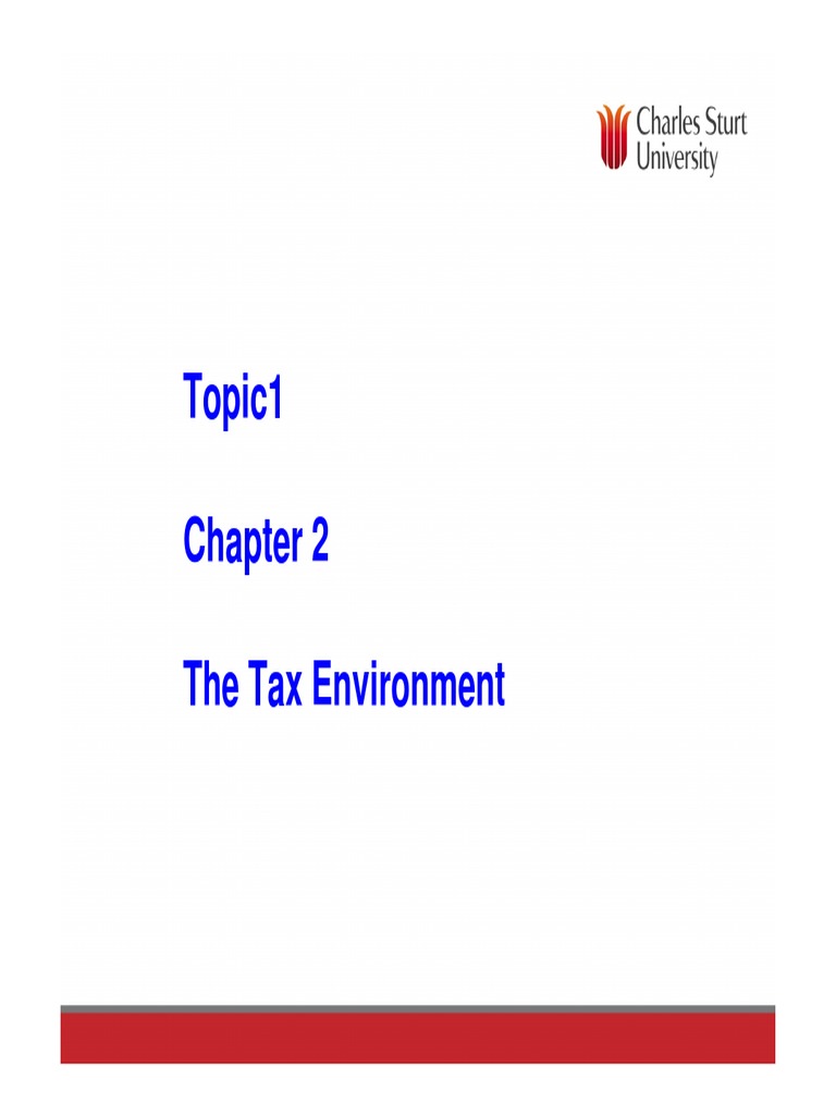 Chapter 2 The Tax Environment | PDF | Taxation In The United States ...
