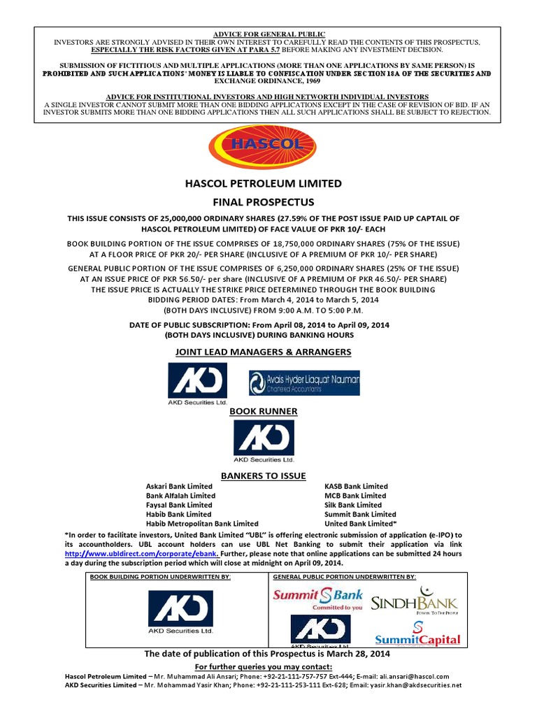 Final Prospectus | PDF | Initial Public Offering | Equity Securities