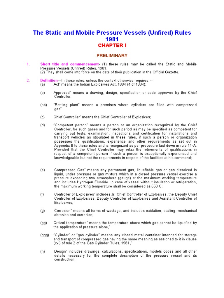 SMPV Rules, 1981 | PDF | Chemistry | Nature