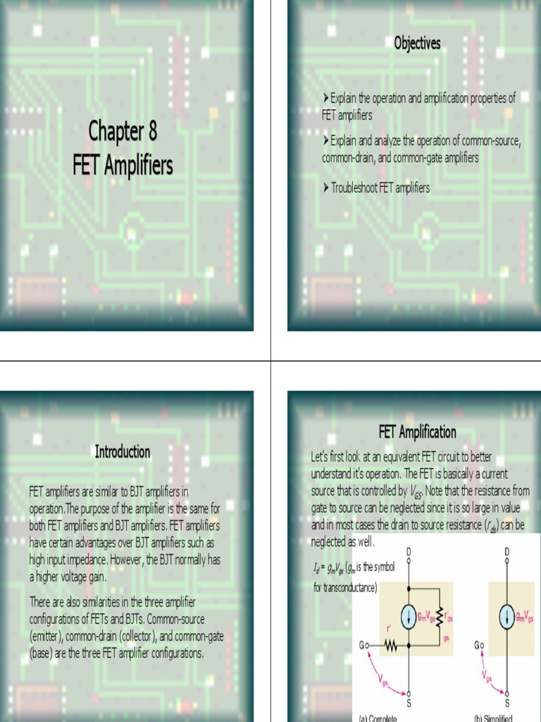 Different fet amplifier circuit configurations definition
