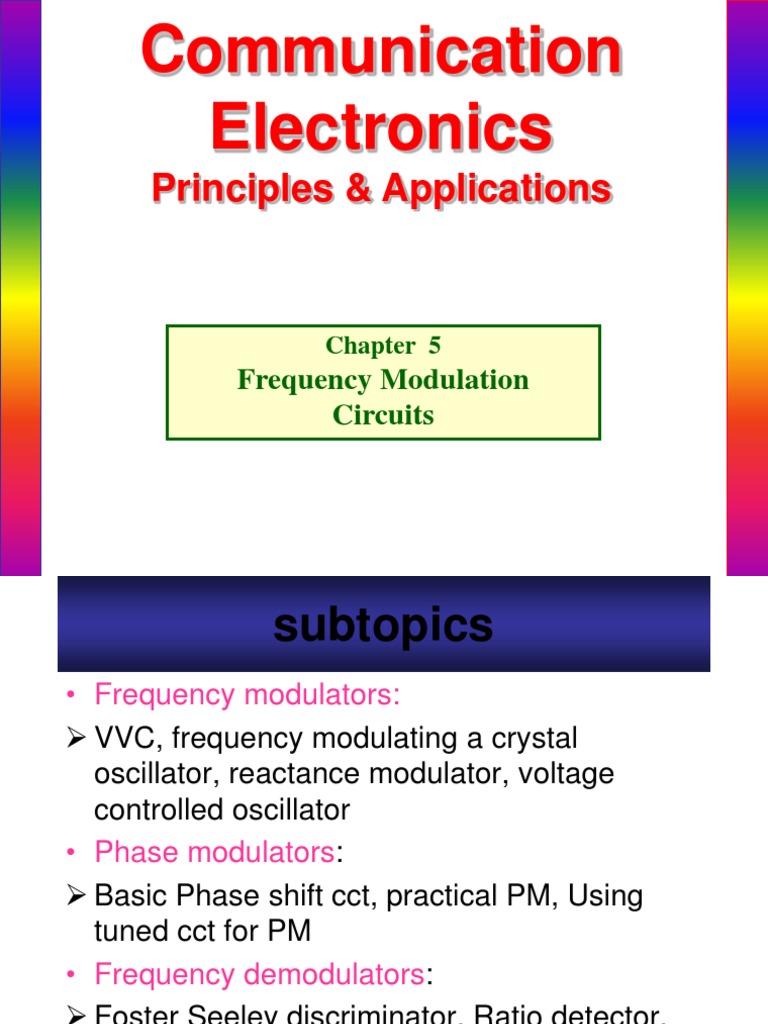 Chapter5 FM Circuits | PDF | Detector (Radio) | Frequency Modulation