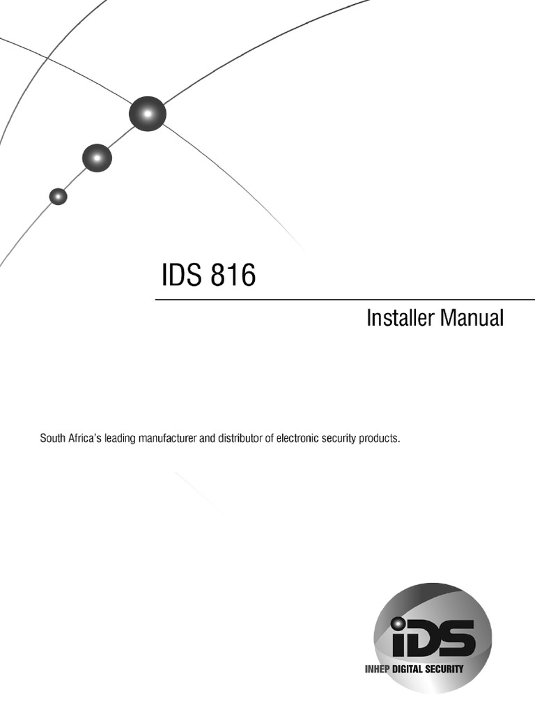 IDS816 Eng Installer Manual | PDF | Switch | Telephone