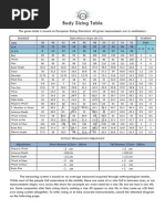 Snickers Size Chart EN | PDF