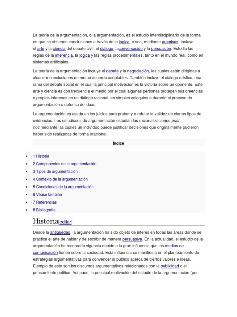 La Teoría de La Argumentación | PDF | Teoría de la argumentación ...