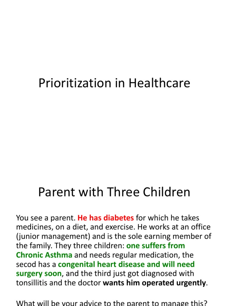 Prioritization in Health Care | PDF | Health Care | Decision Making