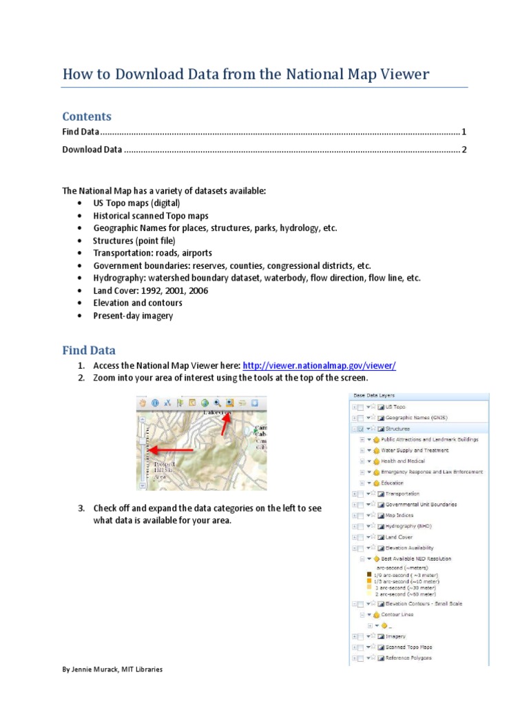 How To Download Data From The National Map Viewer: by Jennie Murack ...