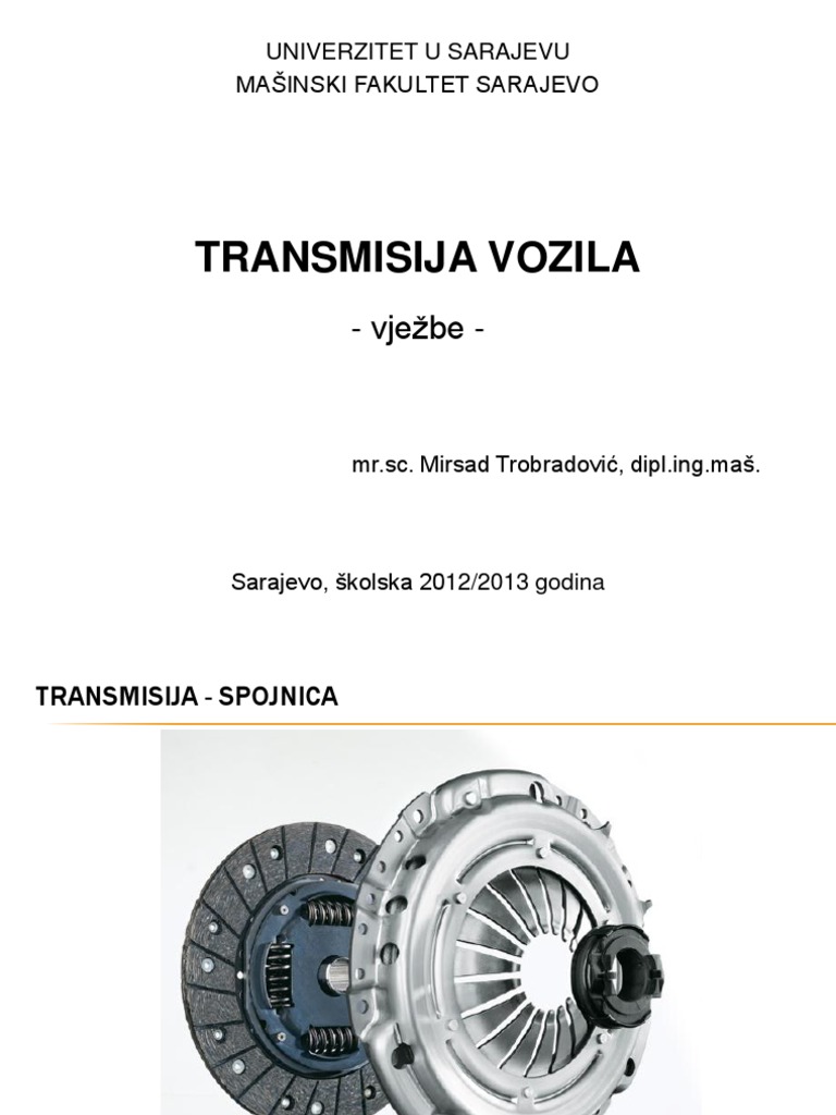 Transmisija Vozila - 2013 | PDF