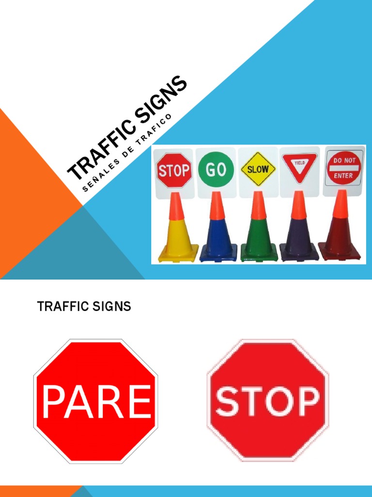 Traffic Signs Spanish English | PDF