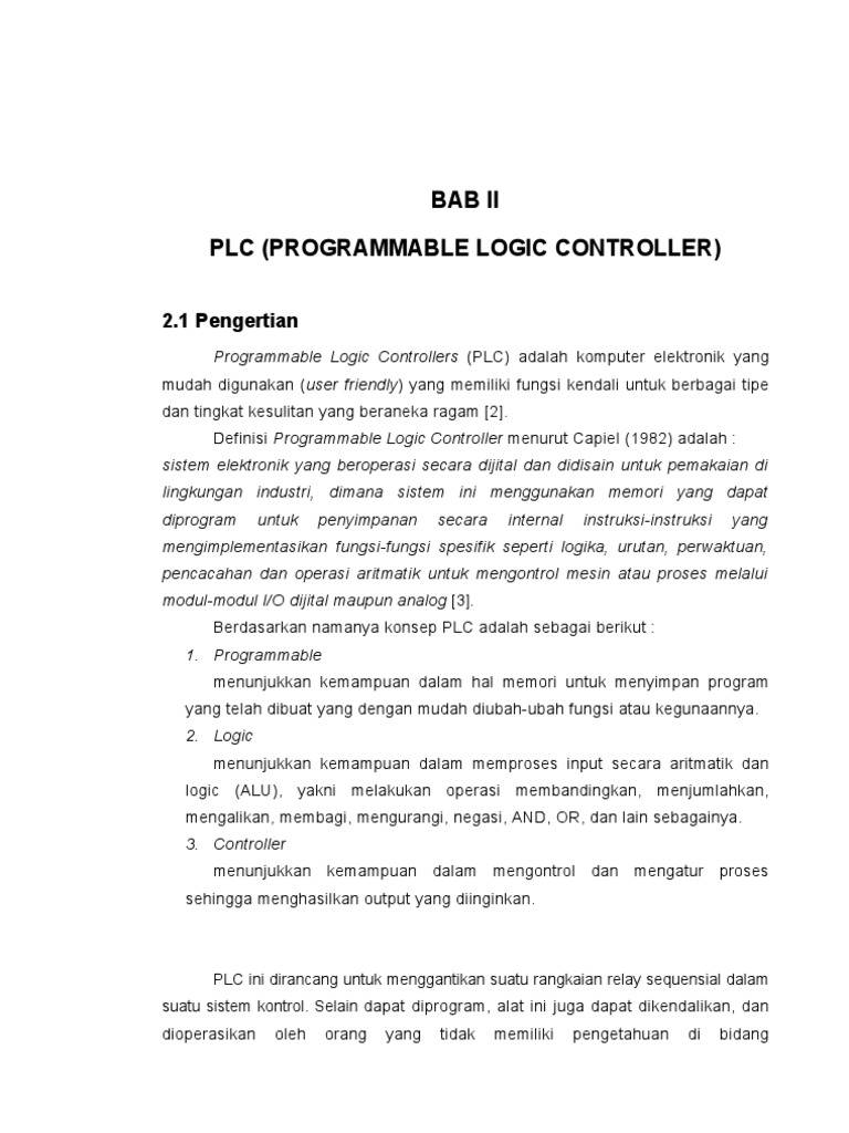 PLC (Programmable Logic Controller) | PDF