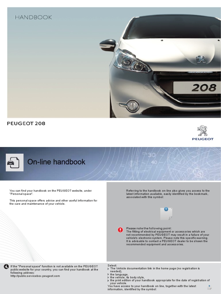 Peugeot 208 Handbook | Manual Transmission | Automatic Transmission