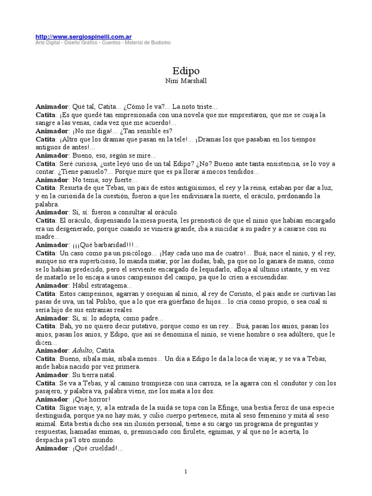 Edipo Nini Marshall | PDF | Personas