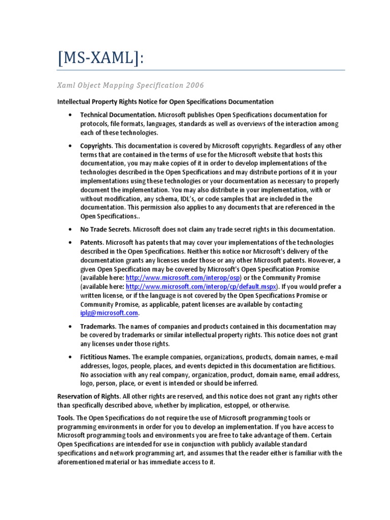 MS Xaml | PDF | Xml Schema | Extensible Application Markup Language