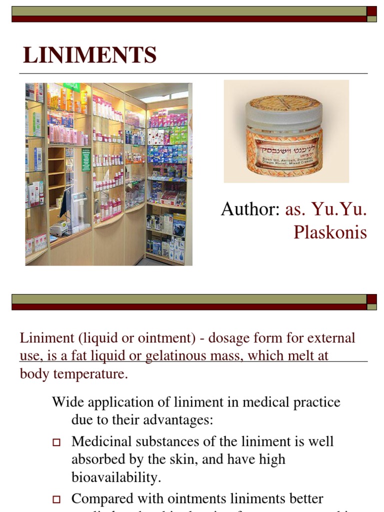 Liniments | PDF | Emulsion | Solvent