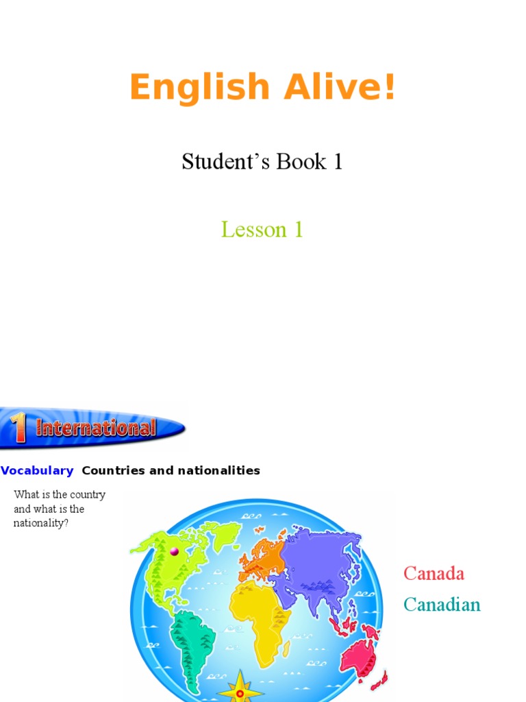 English Alive!: Student's Book 1 | PDF | Linguistics