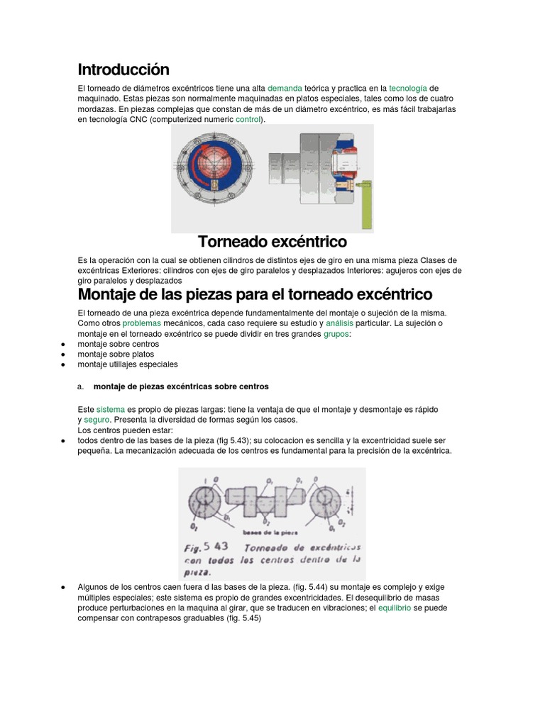 Torneado de Piezas Excéntricas | PDF | Ingeniería mecánica | Science
