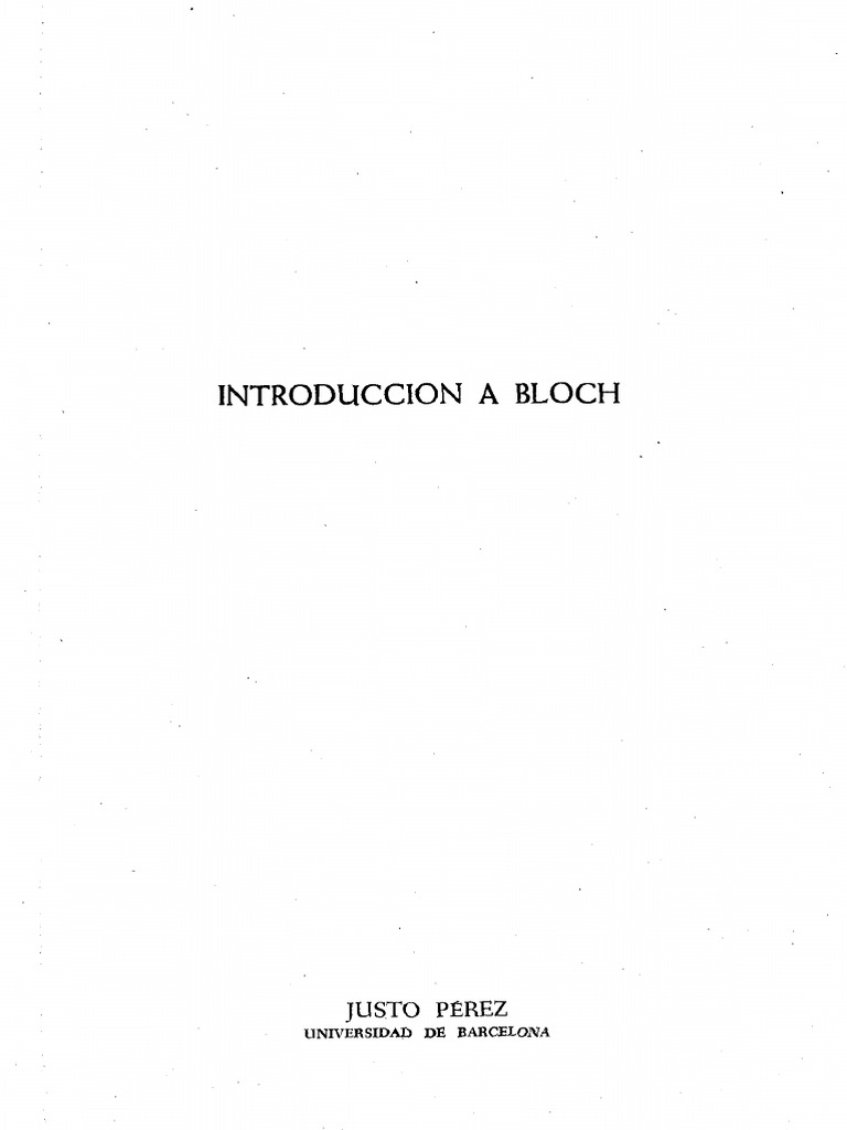 Introducción a la Filosofía de Bloch | PDF | marxismo | Georg Wilhelm Friedrich Hegel