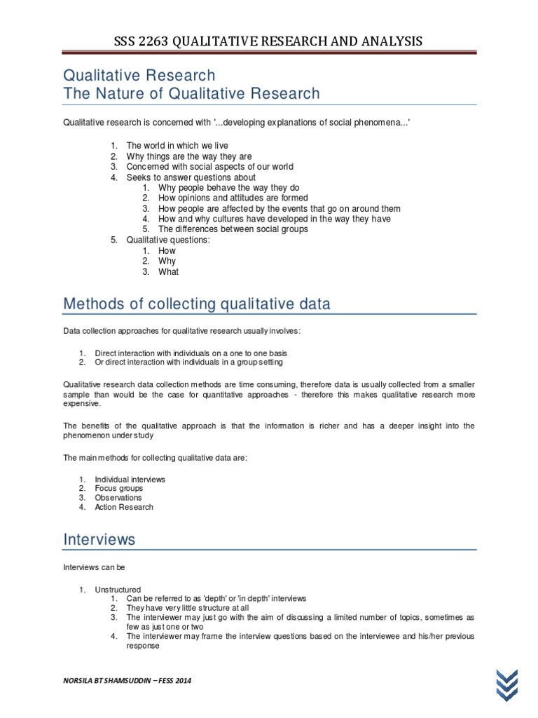 Qualitative Research Notes Pdf Qualitative Research Ethnography