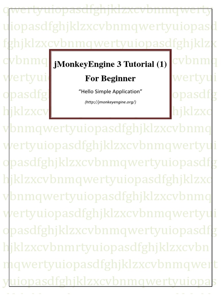 JMonkeyEngine 3 Tutorial (1) Hello SimpleAplication | Download Free PDF | Integrated Development ...