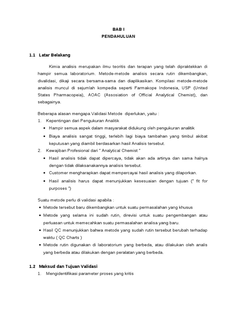 Validasi Metode Analisis | PDF