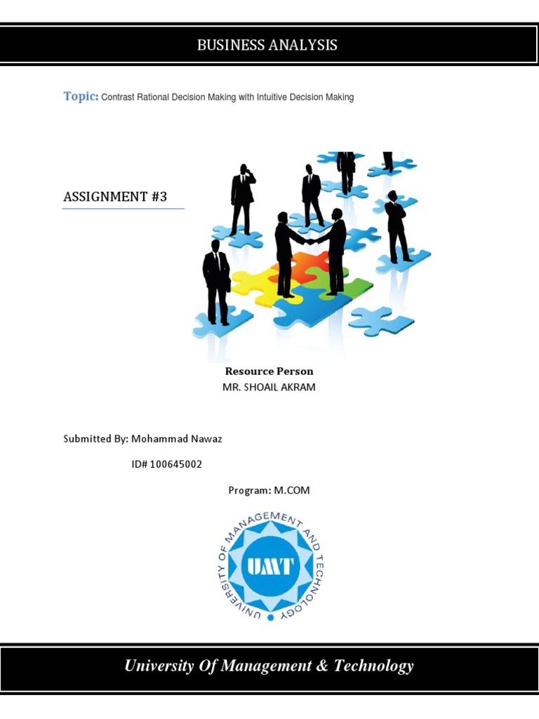 Assignment 3 | PDF | Rationality | Decision Making