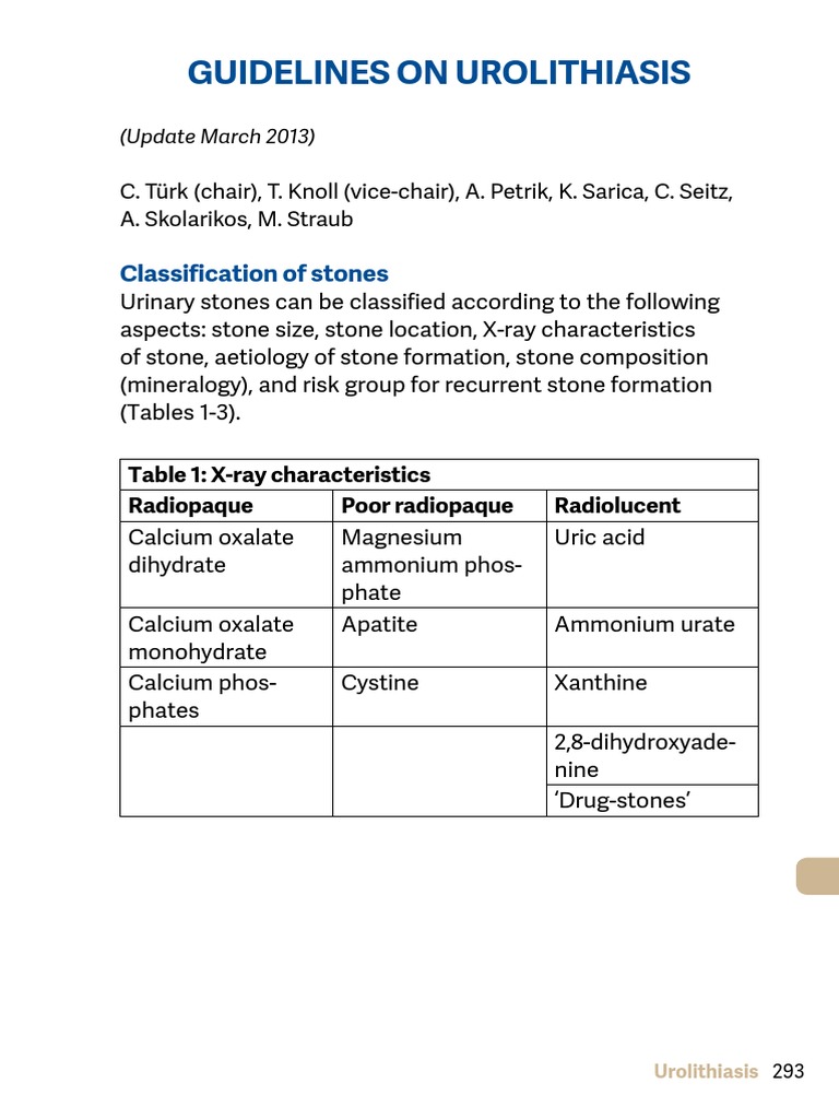 Guideline of Urolithiasis PDF | Medicine | Medical Specialties
