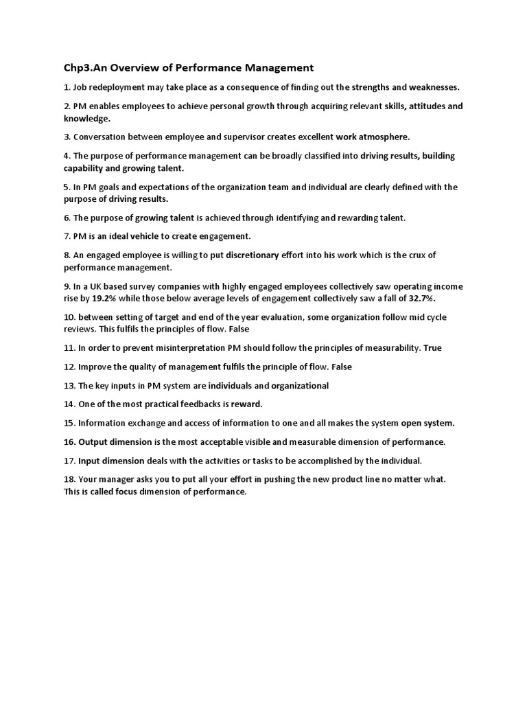 Chp3.an Overview of Performance Management | PDF