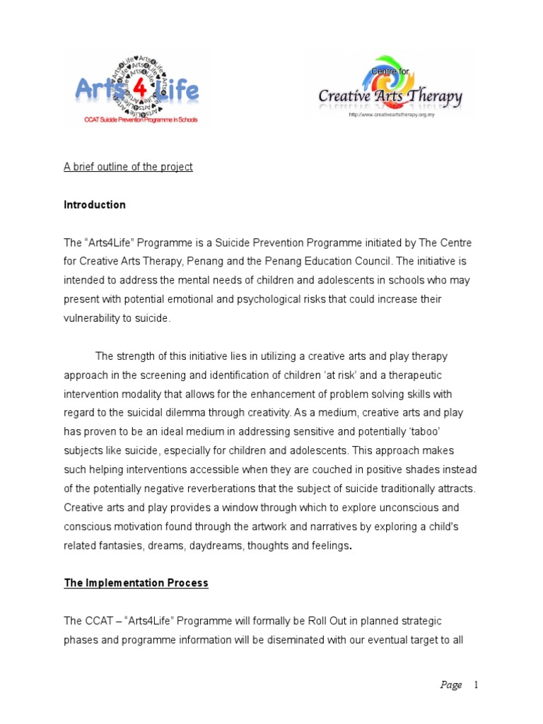CCAT Arts4Life Prog Outline | PDF | Bullying | Creativity