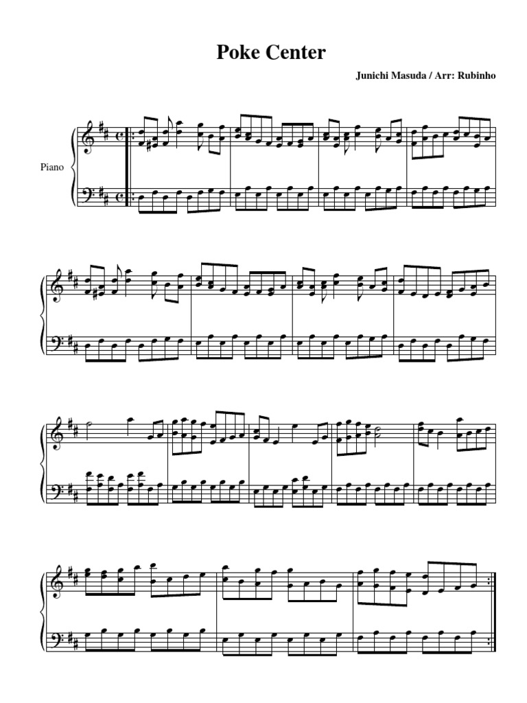 Pokemon Center Theme For Piano | PDF | Arts du langage et discipline