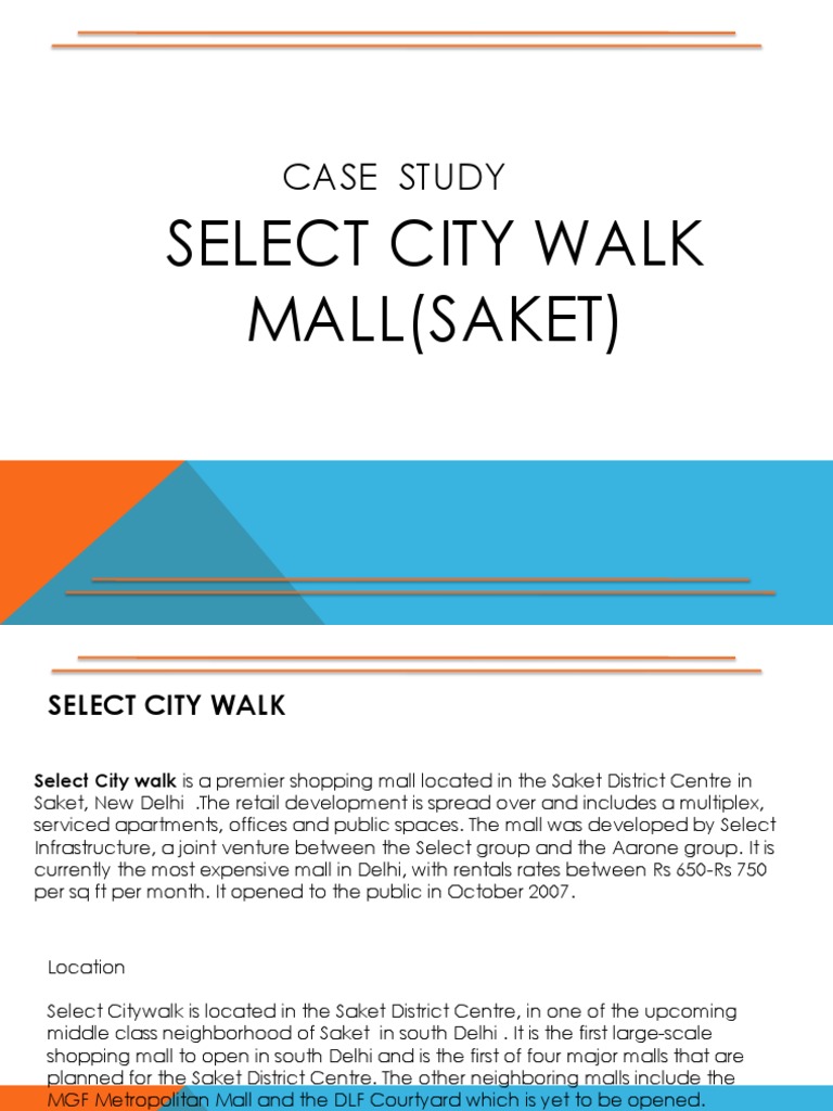 Select City Walk Mall Overview | PDF | Hvac | Building Engineering