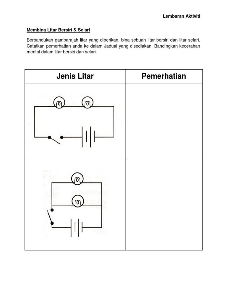 Aktiviti Litar Bersiri dan Selari | PDF