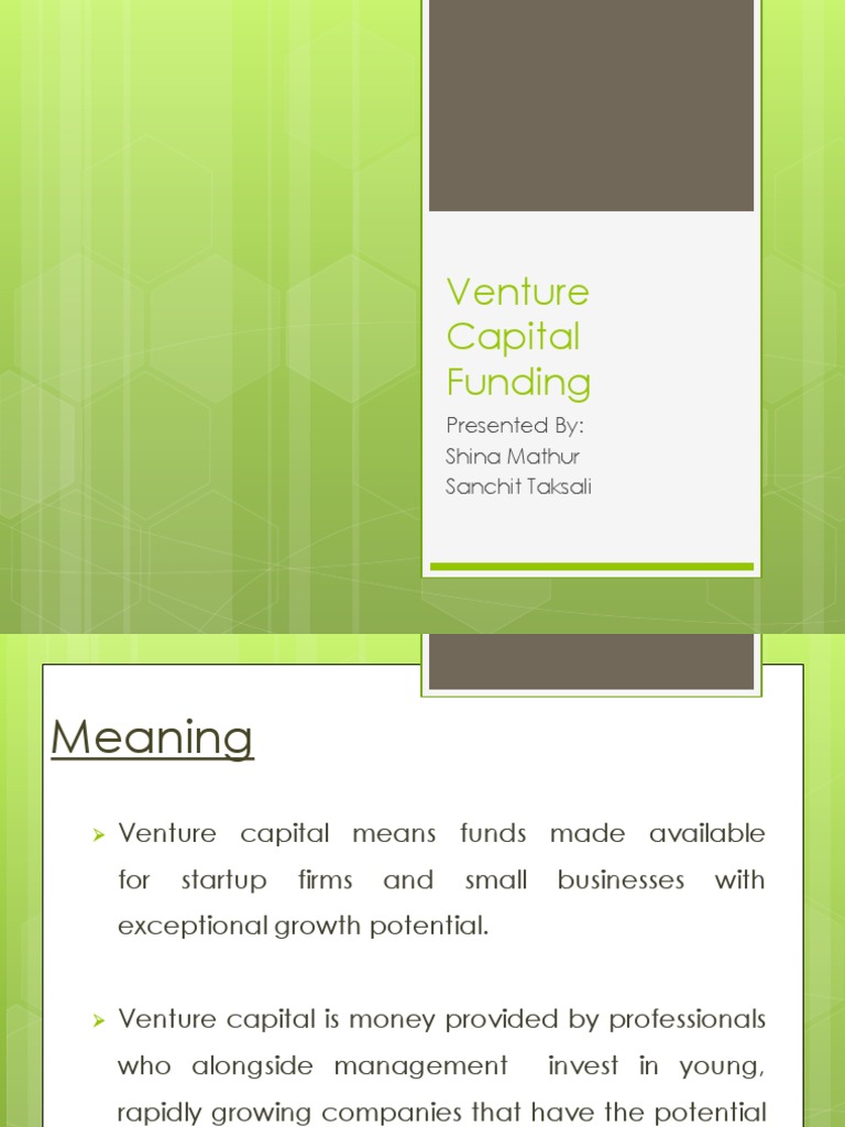 Venture Capital Funding | PDF | Venture Capital | Corporate Finance
