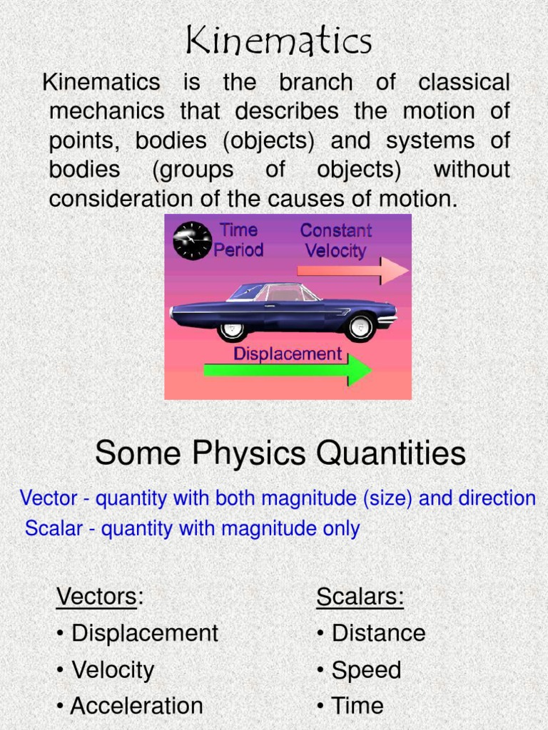 Kinema Tics | PDF | Velocity | Acceleration