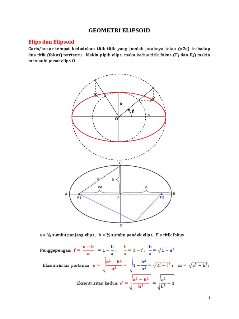 Geometri Elipsoid dan Segitiga Bola | PDF