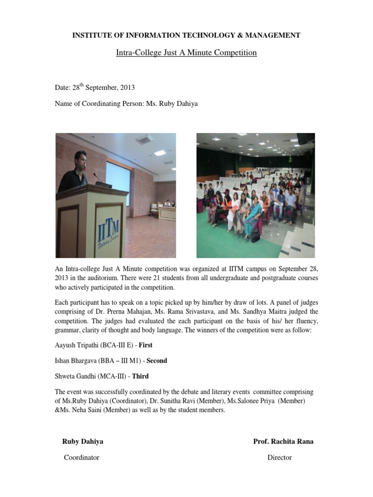 Report On JAM Competition | PDF | Art | Computers