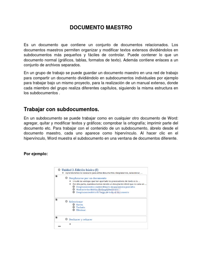 Documento Maestro | PDF | Microsoft Word | Tabla (base de datos)
