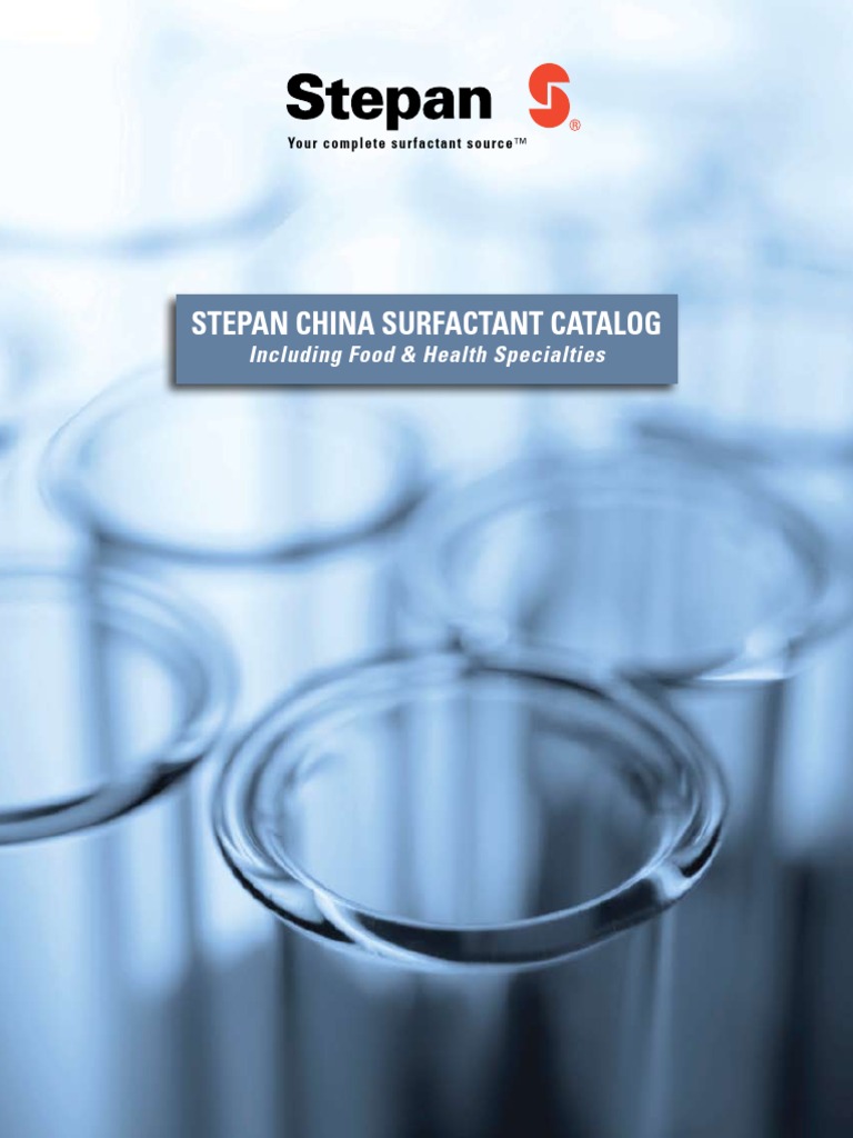 China - Stepan English PDF | PDF | Surfactant | Detergent
