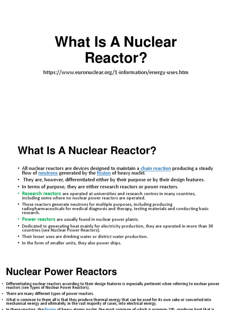 What Is A Nuclear Reactor | PDF