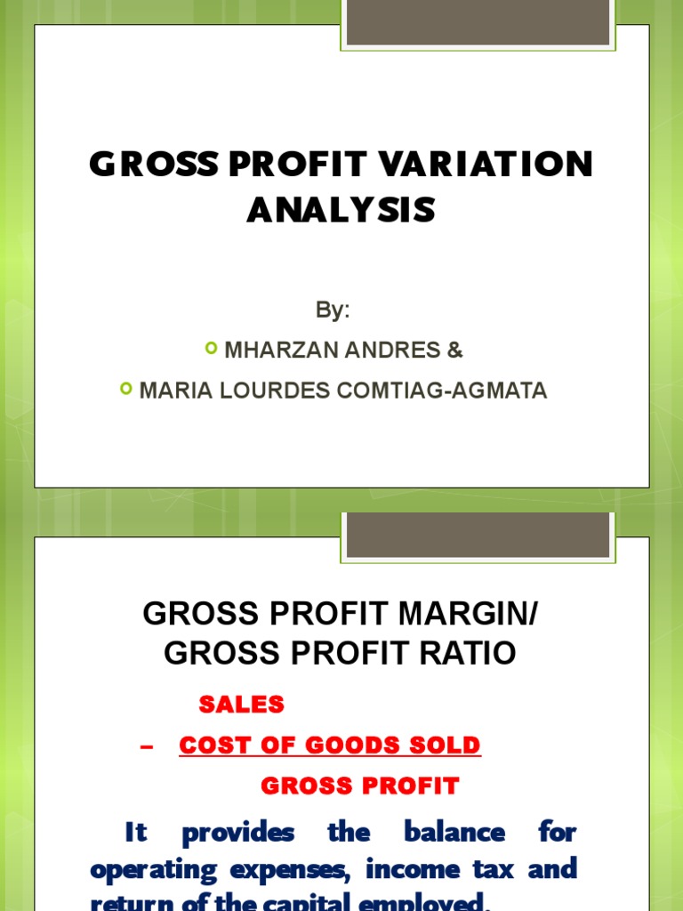 GP Analysis | PDF | Profit (Accounting) | Cost Of Goods Sold