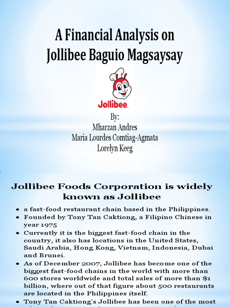 Jollibee Financial Analysis in Baguio | PDF | Finance & Money Management