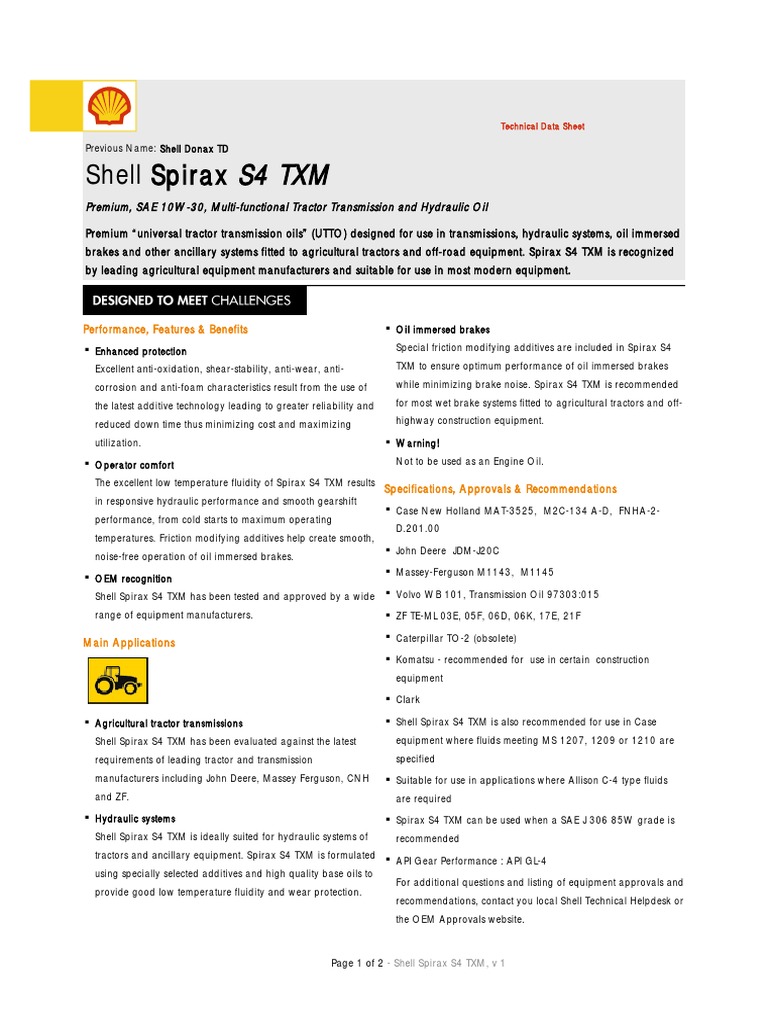Shell Spirax S4 TXM | PDF