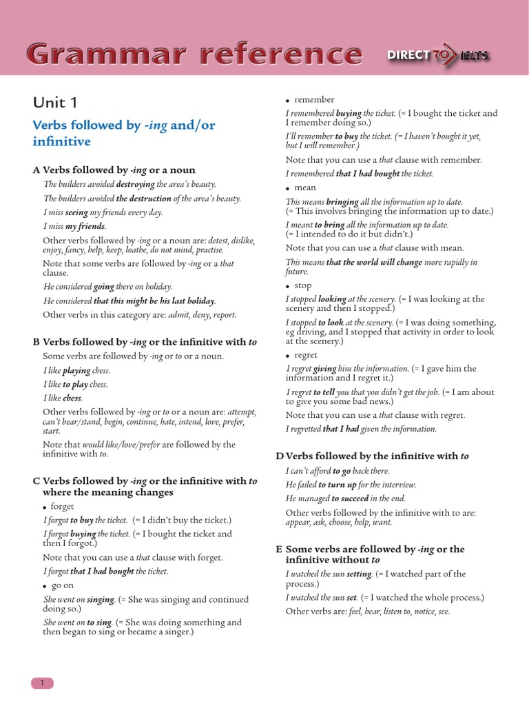 Direct To IELTS Grammar Reference | PDF | Noun | Plural