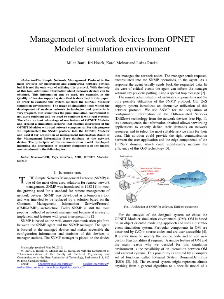 68-Management of Network Devices From Opnet Modeler Simulation ...