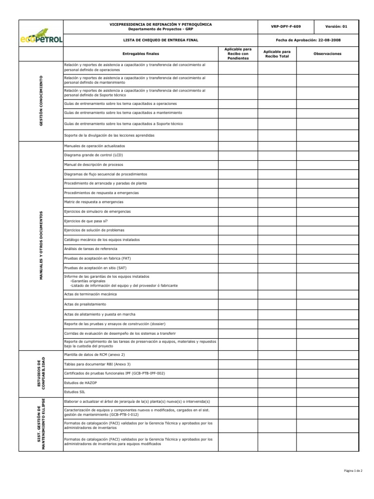 Documento de entregables finales para proyecto de ingeniería | PDF | Informática | Informática y ...